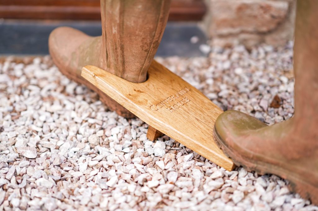 Engraved Oak Boot Jack | Wood, Metal & Painted Directional Signs ...